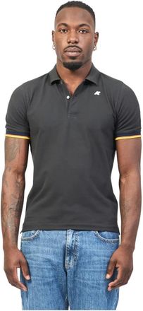 K-Way Homme, Tops, Noir, Taille: M Polo Stretch en Coton Vincent