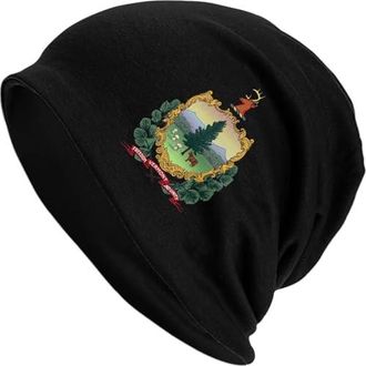 Generic Bonnet Beanie Drapeau du Vermont Élégant Knit Beanie Amples Tricot Casquette pour Femme La Rue Hiver