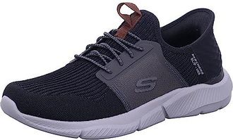 Skechers Slip Ins pour homme Coupe décontractée : Ingramm Brackett Runners Noir Gris 9 (43), Noir/gris, 42 EU