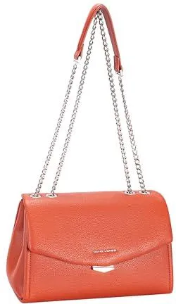 David Jones Sac port&eacute; &eacute;paule Ville - port&eacute; travers - Similicuir PU - Cha&icirc;ne Dor&eacute;e - Double Compartiment - Taille Moyenne - Pratique Chic El&eacute;gant Classique Urbain 