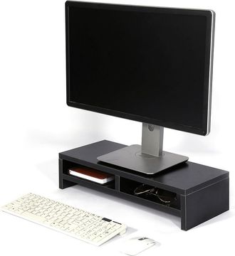 CHICIRIS Computer-Monitor-Erh&ouml;hung, Stabiles Schreibtischregal, Platzsparend, f&uuml;r B&uuml;ro und Zuhause, Schwarz, 19,7 X 7,9 X 4,6 Zoll