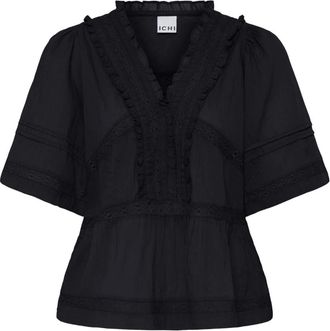 Ichi Ichi, Femme, Blouses et Chemises, Noir, Taille: 40 FR Blouses