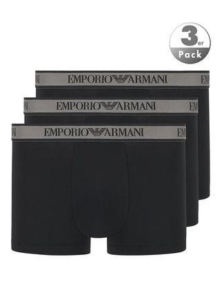 Emporio Armani Herren Unterw&auml;sche schwarz Baumwolle & Mix unifarben