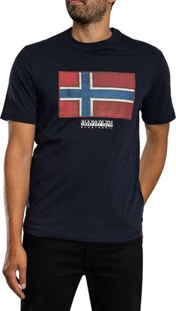 Napapijri Flag Tiki T-Shirt, Blau