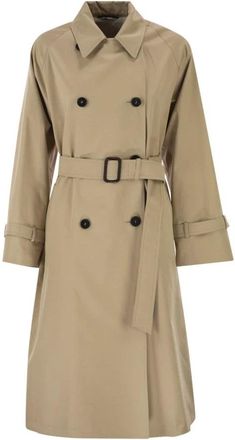 Max Mara Wksninfa Trench-Coat Double-Boutonn&eacute; Ceintur&eacute; - Femme - Manteaux - Beige - Taille: 40 FR