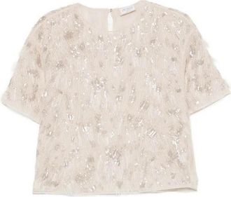 Brunello Cucinelli Top - Wei&szlig;