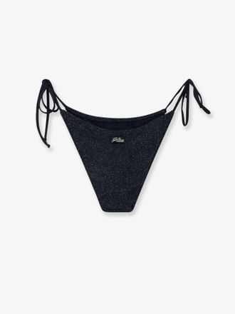 MC2 Saint Barth Womens Bikini Top Virgo Crinkle Lurex Black Polyamide Swimwear Sea Clothing