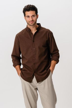 Perform Collection Leinenhemd - Kaffee