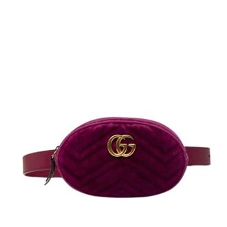 Gucci Pre-owned Gesteppte Samt G&uuml;rteltasche - - Pre-owned - Damen - Lila - ONE SIZE