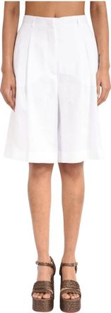 Max Mara Femme, Shorts, Blanc, Taille: 44 FR Wide Leg Long Shorts