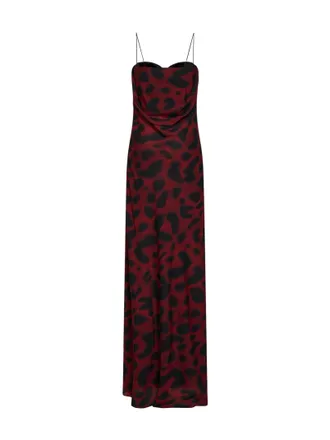 Alex Perry Womens Corset Gown Silk Georgette Multicolour