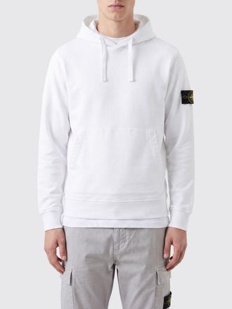 Stone Island Sweat &agrave; capuche en coton coupe d&eacute;contract&eacute;e avec poche kangourou