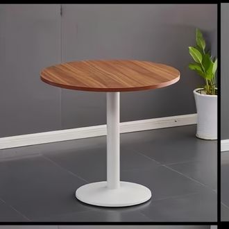 Generic Moderner Runder, Klappbarer Beistelltisch - Weißer Couchtisch Mit Dicken Beinen, Platzsparender Beistelltisch for Wohnzimmer Und Schlafzimmer (60 cm)(