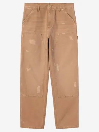 Carhartt Work in Progress Mens Cotton Trousers With Double Knee Light Brown