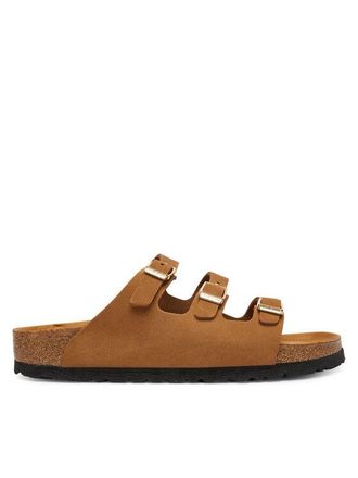 Birkenstock Pantoletten Florida Fresh Tonal Footbed 1031867 Braun
