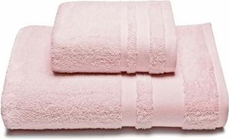 Caleffi 2-teiliges Handtuchset 100% Baumwolle Frottee - 1 Handtuch 50x100 cm + 1 Gästetuch 40x60 cm, Weich & Saugfähig