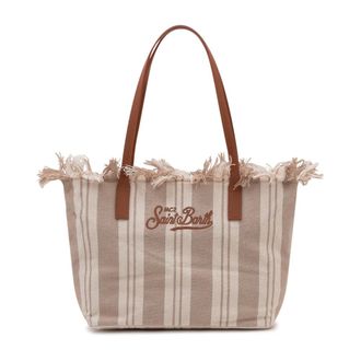 MC2 Saint Barth Femme, Sacs, Beige, Taille: ONE Size Sac Cabas Double Rayures V