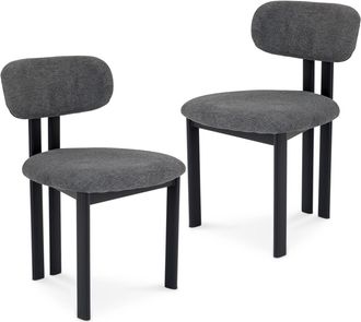 IDIMEX Esszimmerst&uuml;hle Franca im 2er Set, Dunkelgrau - St&uuml;hle Set f&uuml;r Essbereich, Essstuhl mit pflegeleichtem Stoffbezug, K&uuml;chenstuhl mit kompakten Ma&szlig;en [ma