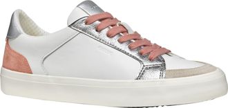 Geox Damen D EMMELENY E Sneaker, White/Dk Skin, 40 EU