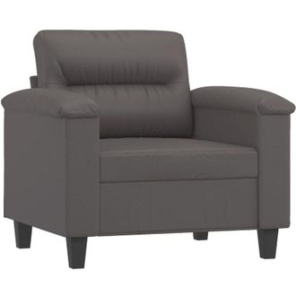 vidaXL Sessel Grau 60 cm Kunstleder - Vidaxl