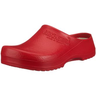 Birkis Größe 46 Birkenstock PU-Clogs Rot Super Birki Obermaterial Polyurethan Futter Polyurethan Fussbett Kork/Textil rutschhemmende Laufsohle aus Polyuretha