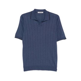 La Fileria Homme, Tops, Bleu, Taille: 3XL Vertical Stripe Polo