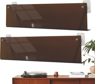 Generico Plattenhalter, 2-teiliges Wandregal | Organizer f&uuml;r Schallplatten und Alben - f&uuml;r Jugendliche, Erwachsene, Liebhaber, Musik, Sammler, Wohnzimmer