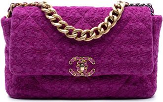 Chanel Hobo Bags - Large Tweed 19 Flap - Gr. unisize - in Orange - für Damen