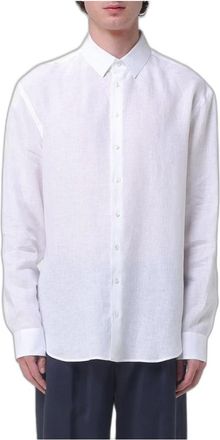 Giorgio Armani Chemise Classique en Lin - Homme - Chemises - Blanc - Taille: XL