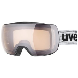 Uvex compact V - Skibrille f&uuml;r Damen und Herren - selbstt&ouml;nend & verspiegelt - verzerrungs- & beschlagfrei - black matt/silver-clear - one size