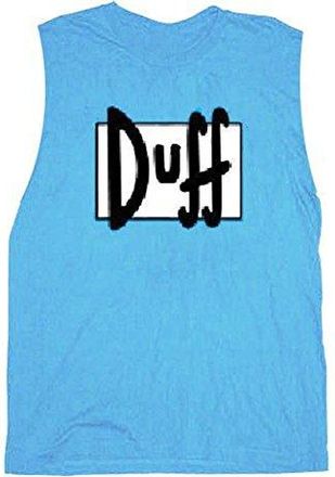 The Simpsons Simpsons Simpson Duff Beer Light Bleu sans manches T-shirt pour adultes - Bleu - XXX-Large
