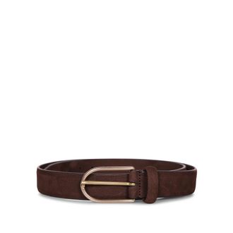 Dell'Oglio Suede Nabuck G&uuml;rtel - - Accessories - Herren - Braun - 110 CM