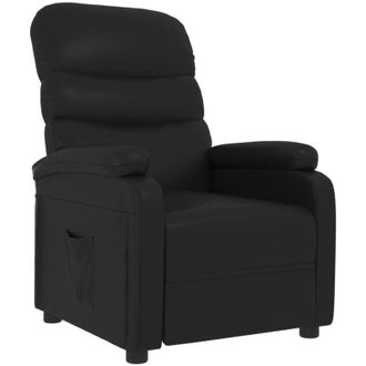 vidaXL Fauteuil inclinable Noir Similicuir Vidaxl