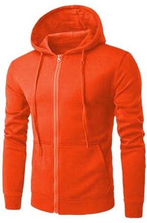 Generic Sweat &agrave; capuche zipp&eacute; en polaire pour homme - Veste chaude pour homme - Coupe ajust&eacute;e - Poids moyen - Veste dentra&icirc;nement en plein air - Veste &agrave; manch