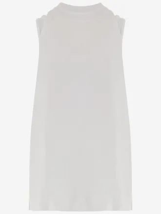 Darkpark Womens Tank Top - White Cotton