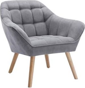 Vente-Unique Fauteuil en Tissu Gris Caserta - Scandinave