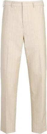 PT01 Pantalon &agrave; rayures en coton et laine vierge