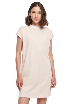 Build Your Brand Damen Kleid Ladies Turtle Extended Shoulder Dress pink XXL