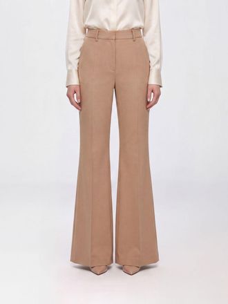 Sportmax Pantalon &eacute;vas&eacute; en laine vierge taille haute avec fermeture dissimul&eacute;e