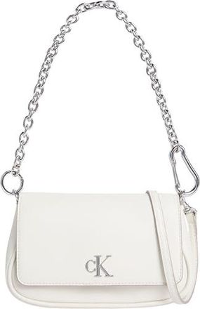 Calvin Klein Sac &agrave; Bandouli&egrave;re Femme Minimal Monogram avec Cha&icirc;ne, Multicolore (Silver Birch), Taille Unique