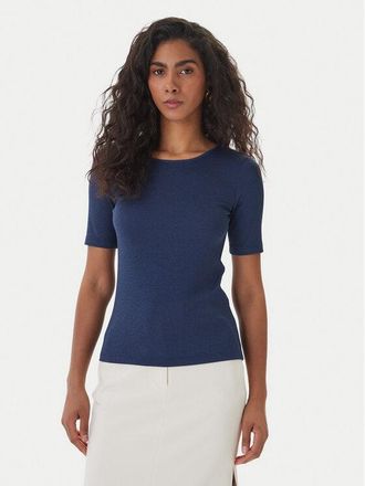 Fracomina T-Shirt FS26ST7008K420Q7 Dunkelblau Slim Fit