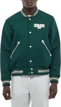 Fursac Blouson varsity en drap de laine - Taille XL - Homme