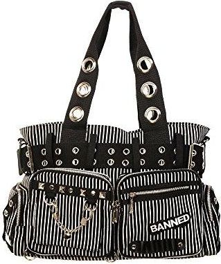 Banned Alternative Wear, Sac pour femme à porter à lépaule Noir Noir Einheitsgröße