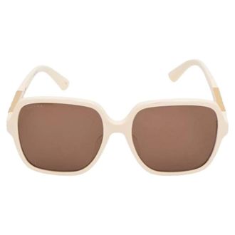 Gucci Pre-owned Gg1189Sa Oversized Sonnenbrillen - - Pre-owned - Damen - Beige - ONE SIZE