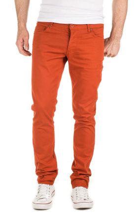 Yazubi Herren Chino Hose Simon - Slim Fit Chinohose für Männer, Orange (Burnt Brick 181350), W31/L32