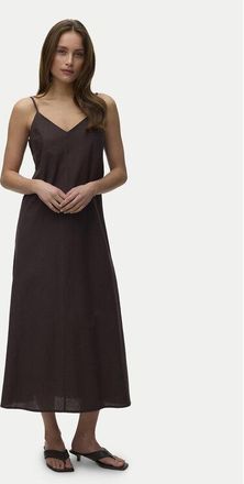 Vero Moda Sommerkleid Selma 10345674 Dunkelbraun Regular Fit