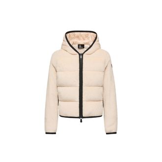 Moncler Moncler Polartec Padded Zip-up Hoodie, Women, Beige, Size: Xxs