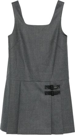 Juun.J Falten-Minikleid mit Schnallendetail - Grau