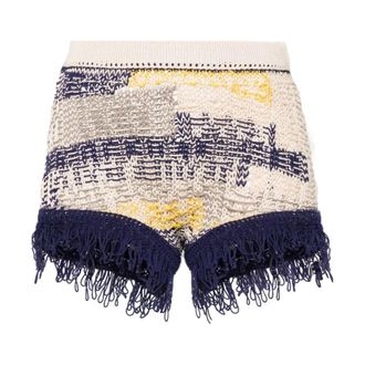 Sportmax Gestrickte Intarsien-Shorts - - Shorts - Damen - Grau - S