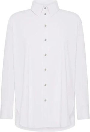 Roberto Ricci Design Rrd, Femme, Blouses et Chemises, Blanc, Taille: 36 FR Oxford Jacquard Boyfriend Shirt